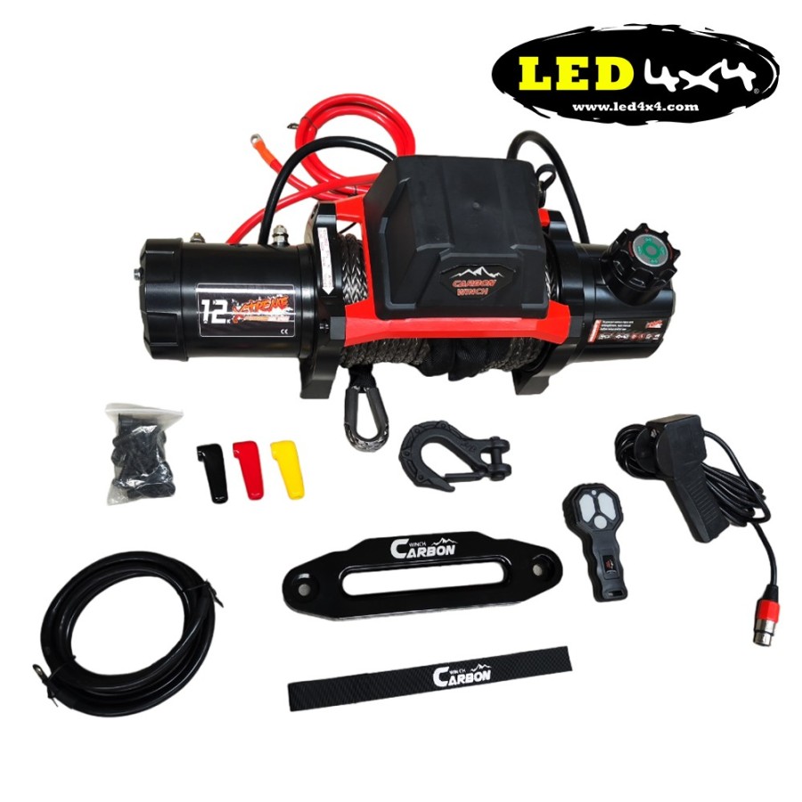 Treuil CARBON WINCH DOUBLES EXTRÊMES 12 000 LBS 12V