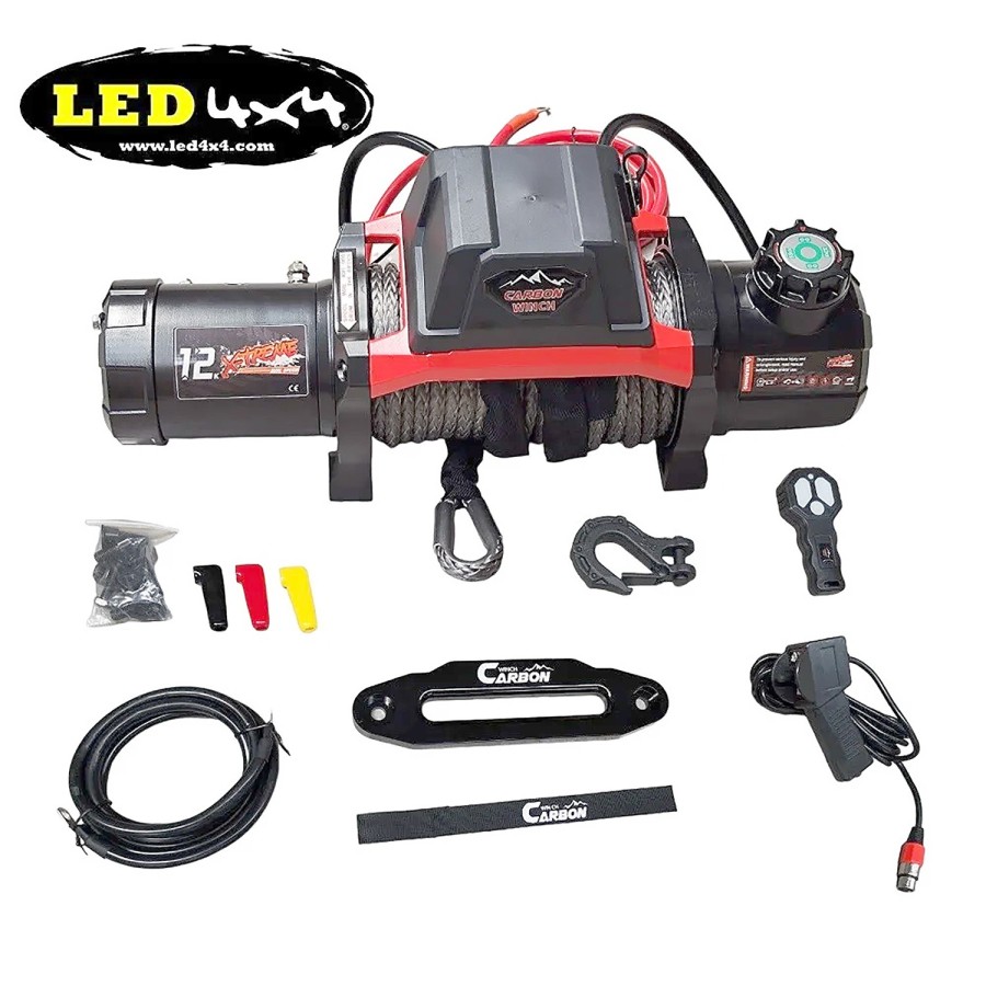 Treuil CARBON WINCH DOUBLES EXTRÊMES 12 000 LBS 12V
