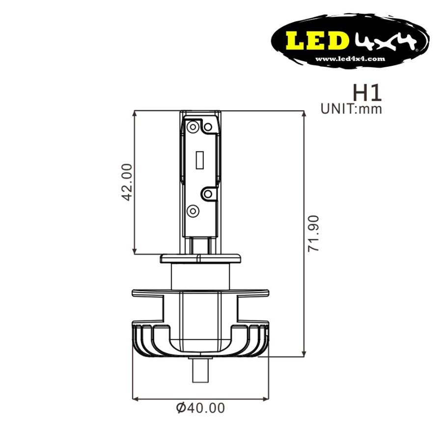 Set 2 bombillas LED H1